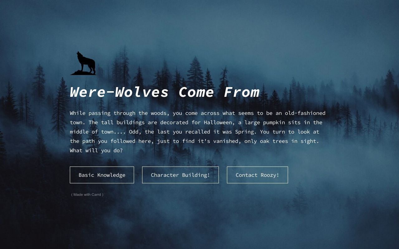 Were-Wolves Come From